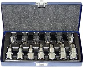Amazon.com: 13pc 1/2 Dr XZN MM Triple Square Spline E Female Bit Socket ...