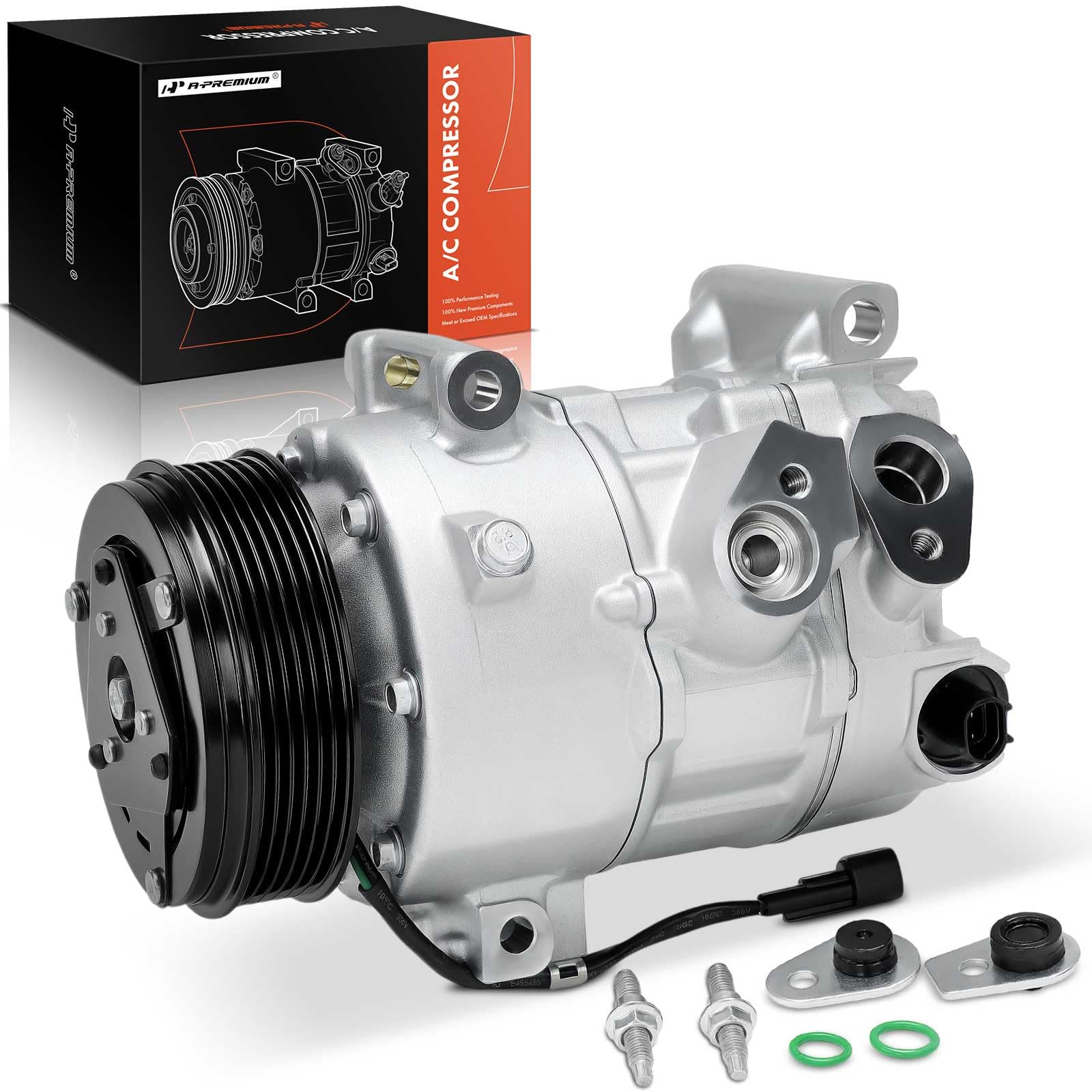 A-Premium Air Conditioner AC Compressor with Clutch Compatible with ...