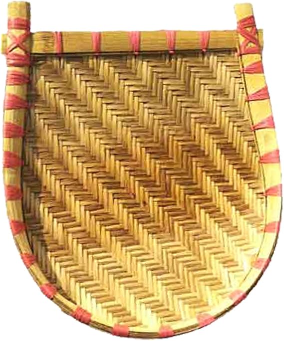 Buy Handmade Bamboo Slit Bengali Style Natural Color Cane Tray/Kulo ...