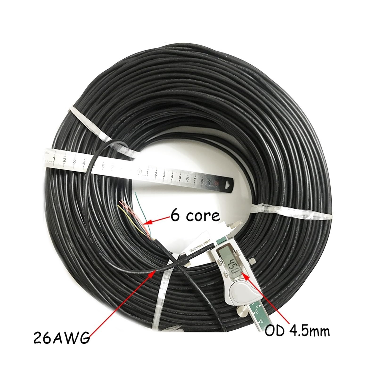 UL (PVC) Wire And Cable 26AWG 28 AWG Signal Cable RVV 2/3/4/5/6/7/8/9/10 Cores T+C Copper ...