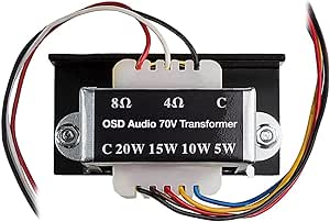 OSD Audio SP70T 70 Volt Line-Matching Transformer (Black/Silver ...