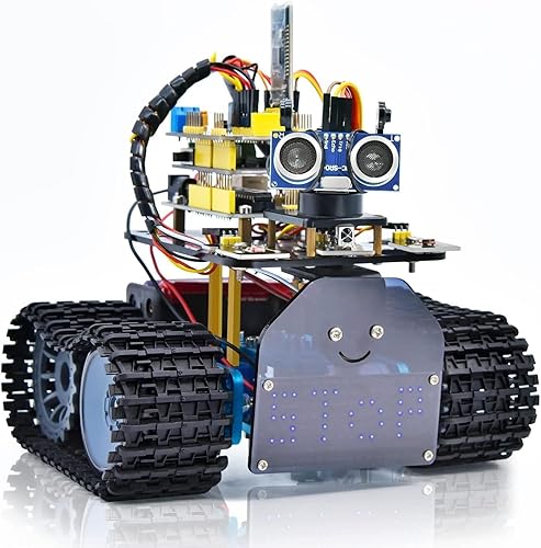 KEYESTUDIO Mini Tank Robot V2 Smart Car Kit for Arduino, IR Infrared ...
