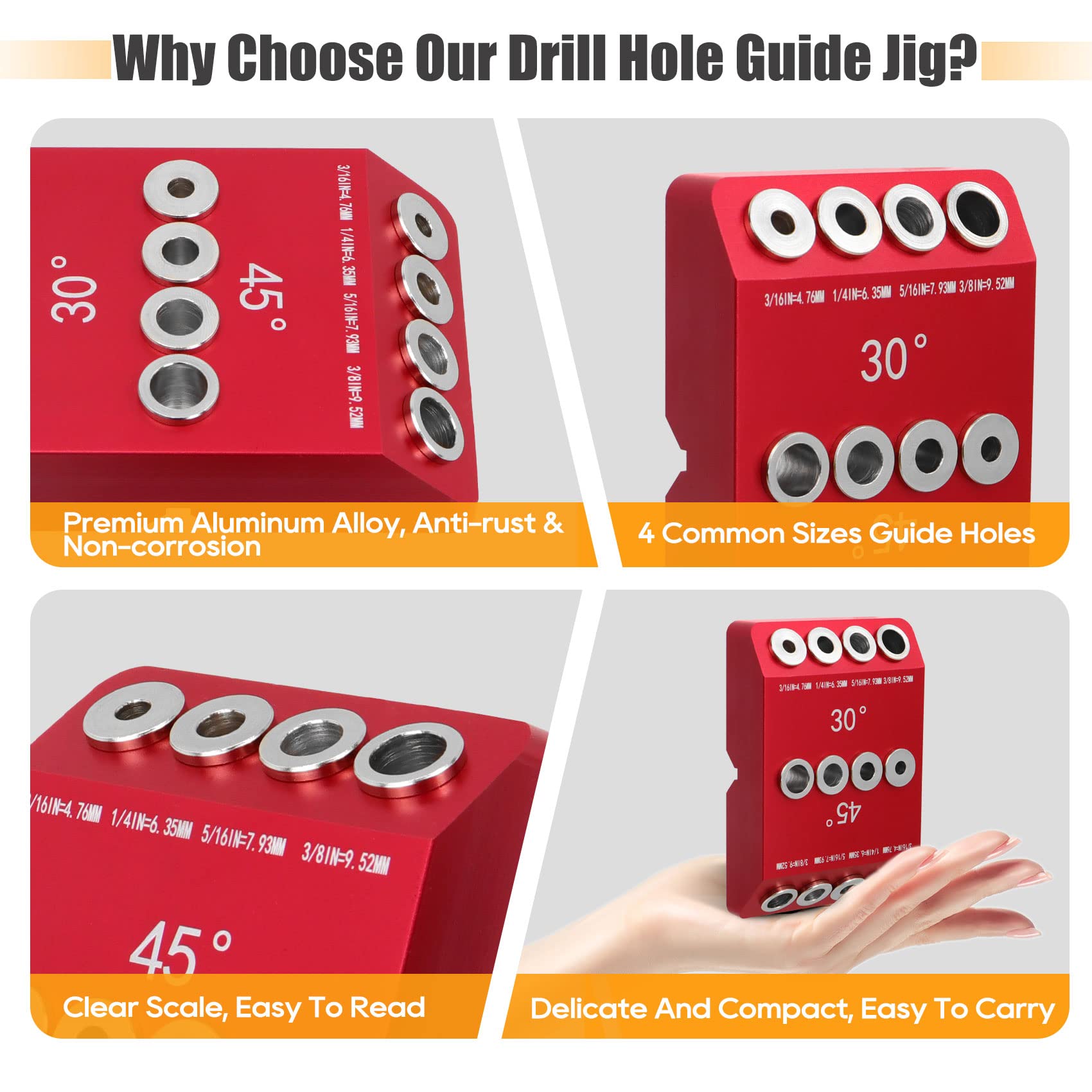 Mua 30 45 90 Degree Drill Guide Drills Right Angles Or Mitered Corners ...