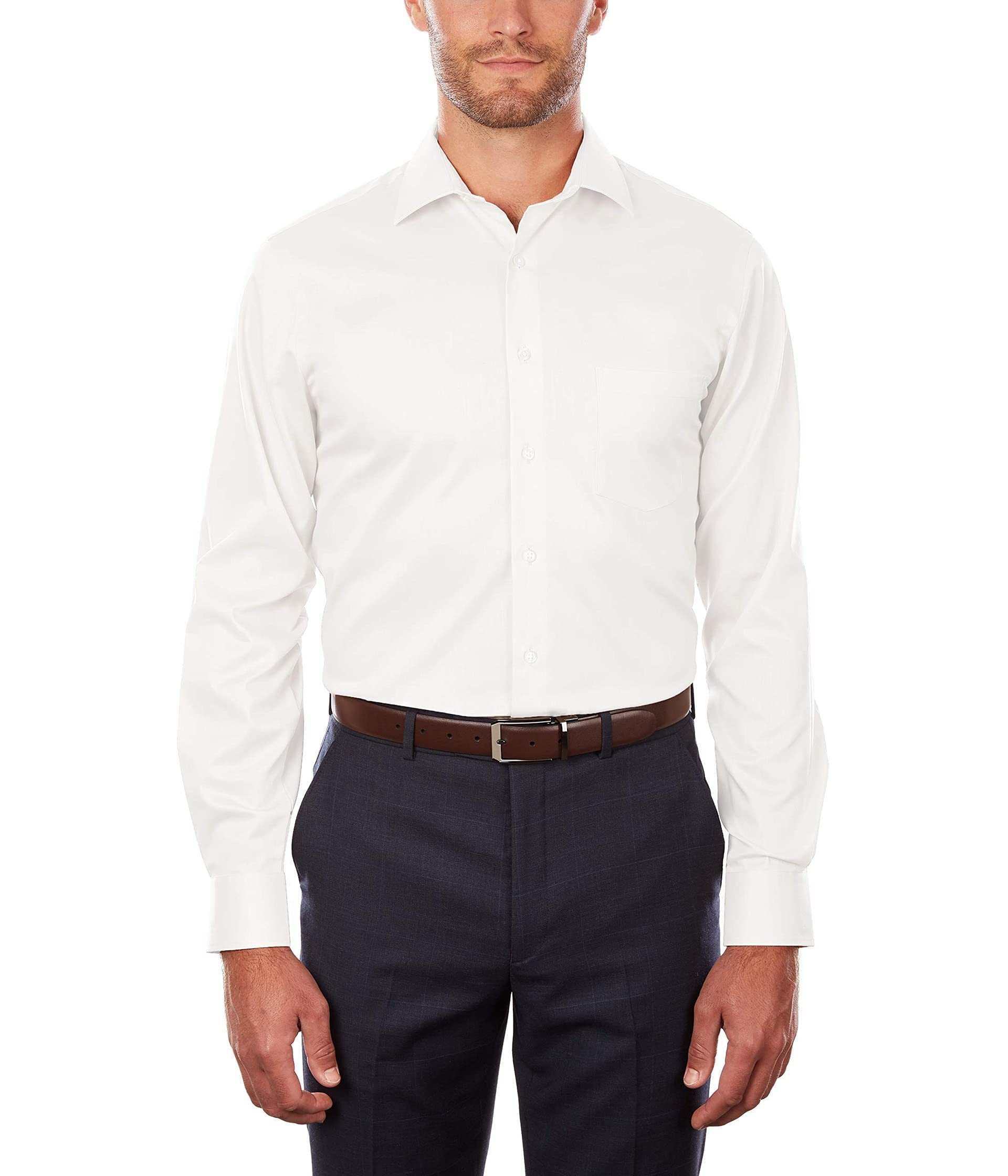 Van Heusen men's Regular Fit Flex Collar Stretch Solid Dress Shirt ...