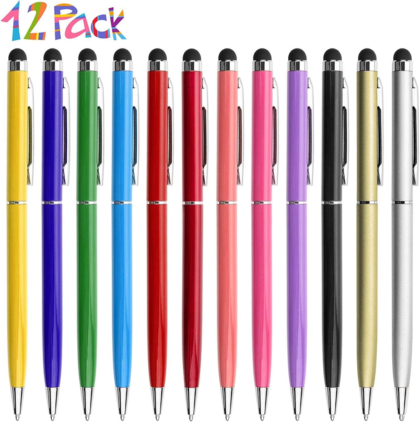 LIBERRWAY Stylus Pen for Tablets Stylus Pens for Mobile Phone 12 pack 2 ...