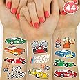 Amazon.com : xo, Fetti Race Car Party Supplies Temporary Tattoos - 44 ...