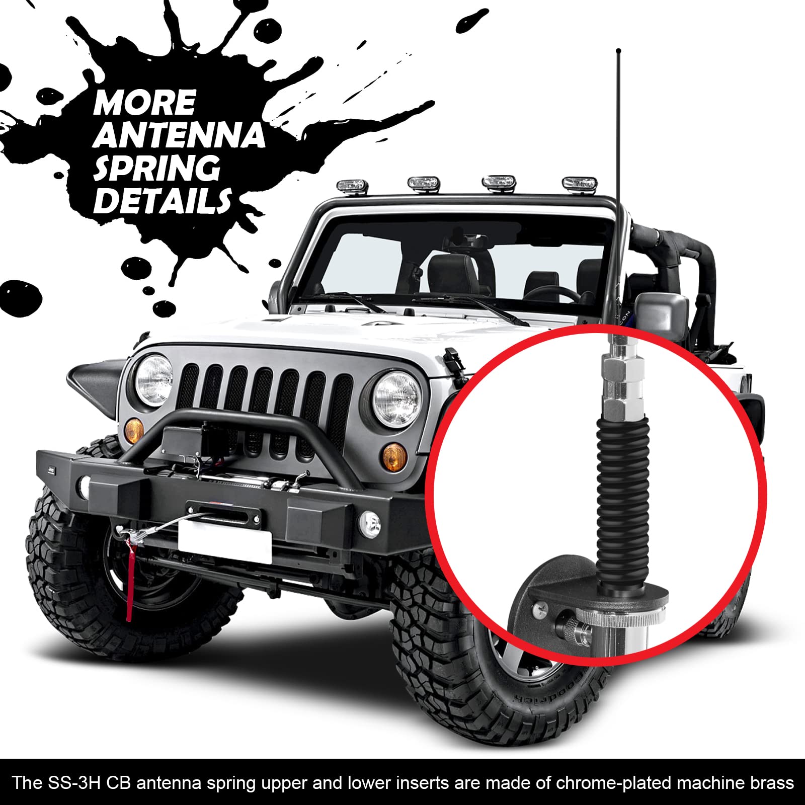 Mua 3H CB Antenna Spring, Stainless Steel Heavy Duty CB Radio Antenna ...