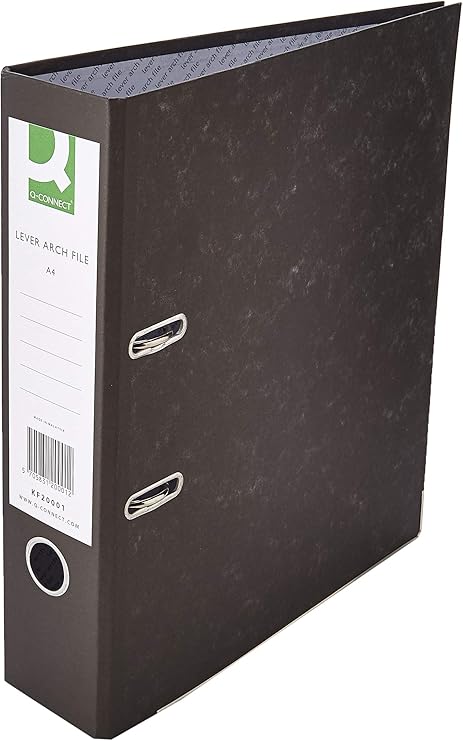 Q-Connect KF20001 Board Lever Arch File A4 (Pack of 10) - Black: Amazon ...