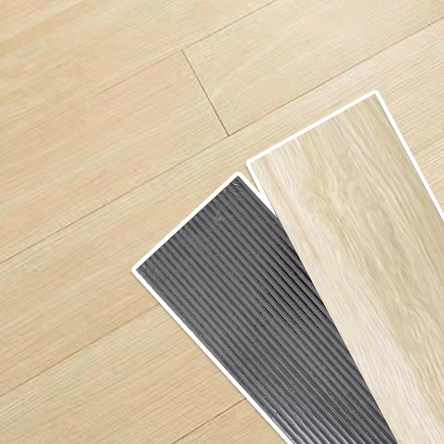 JUGATAMAIBU Peel and Stick Floor Tile Natural Wood Grain Appearance ...