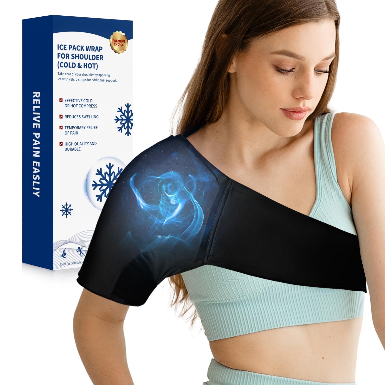 DR. MUSCLE'S Shoulder Ice Pack Rotator Cuff Cold Therapy, Reusable Gel ...