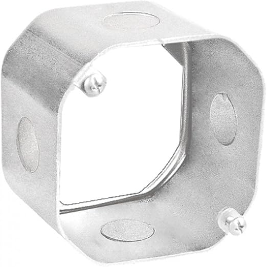 1 Pc, 4 In. Octagon Extension Ring, 2-1/8 In. Deep, (2) 1/2 In. & (2) 3 ...