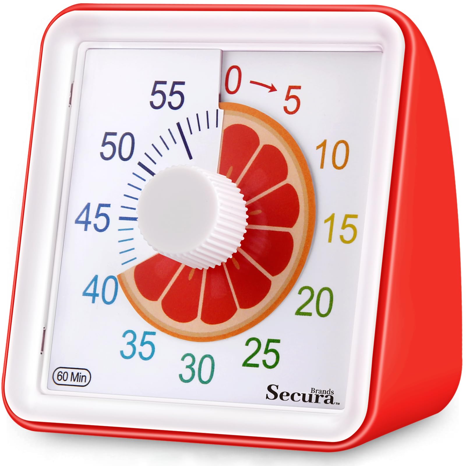 Secura 60-Minute Visual Countdown Timer for Kids & Adults, Classroom ...