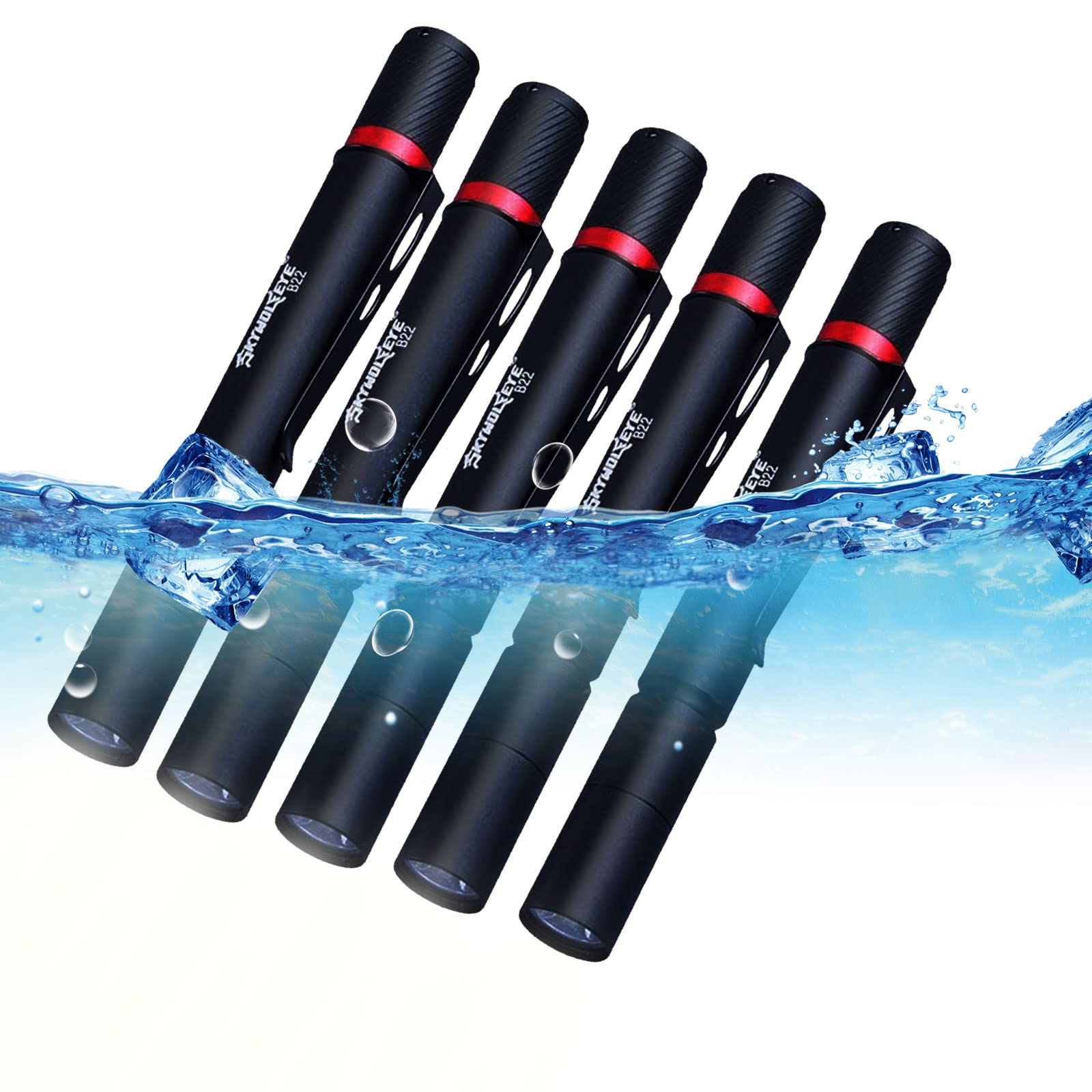 CASTNOO 5 Pack Pen Flashlight, 3 Mode LED Pen Light, Pen Light ...