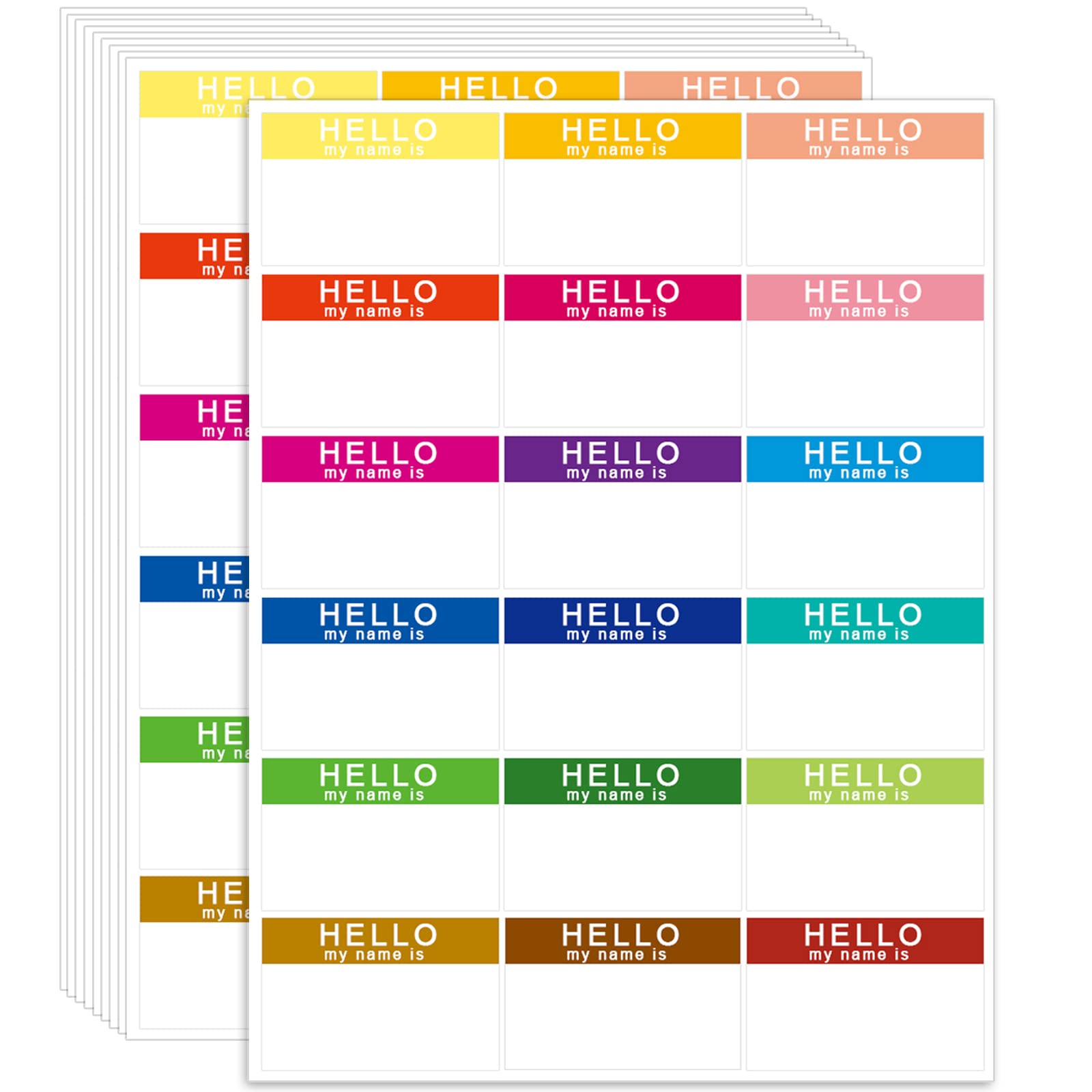 Mua 630 Pcs Name Tags Sticker, Hello My Name is Stickers 18 Color, Name ...