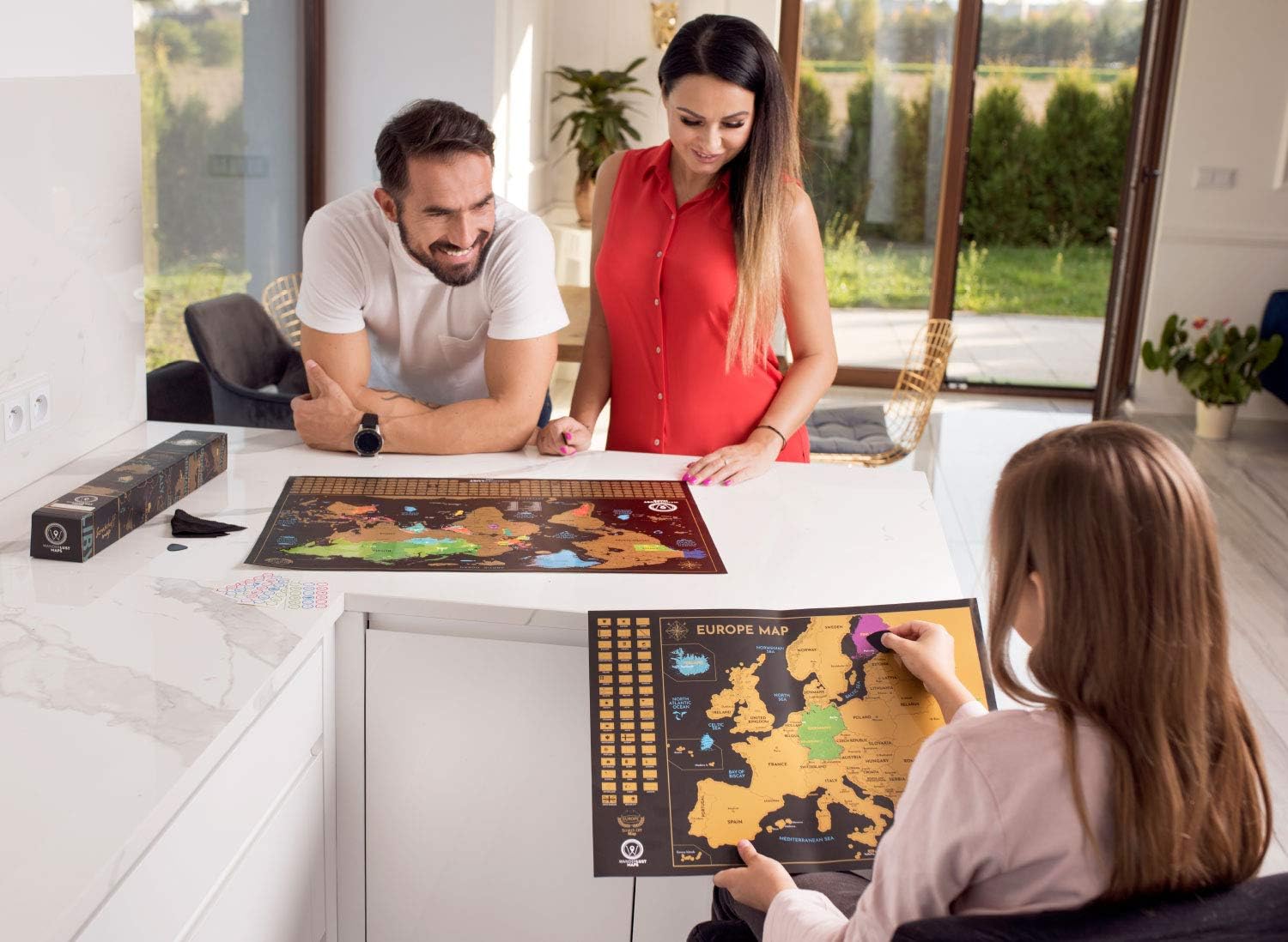 Two Scratch Off Maps – Scratch Off World Map + Europe Map – Deluxe ...