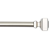 Amazon.com: Amazon Basics 1" Wall Curtain Rod with Square Finials, 72 ...