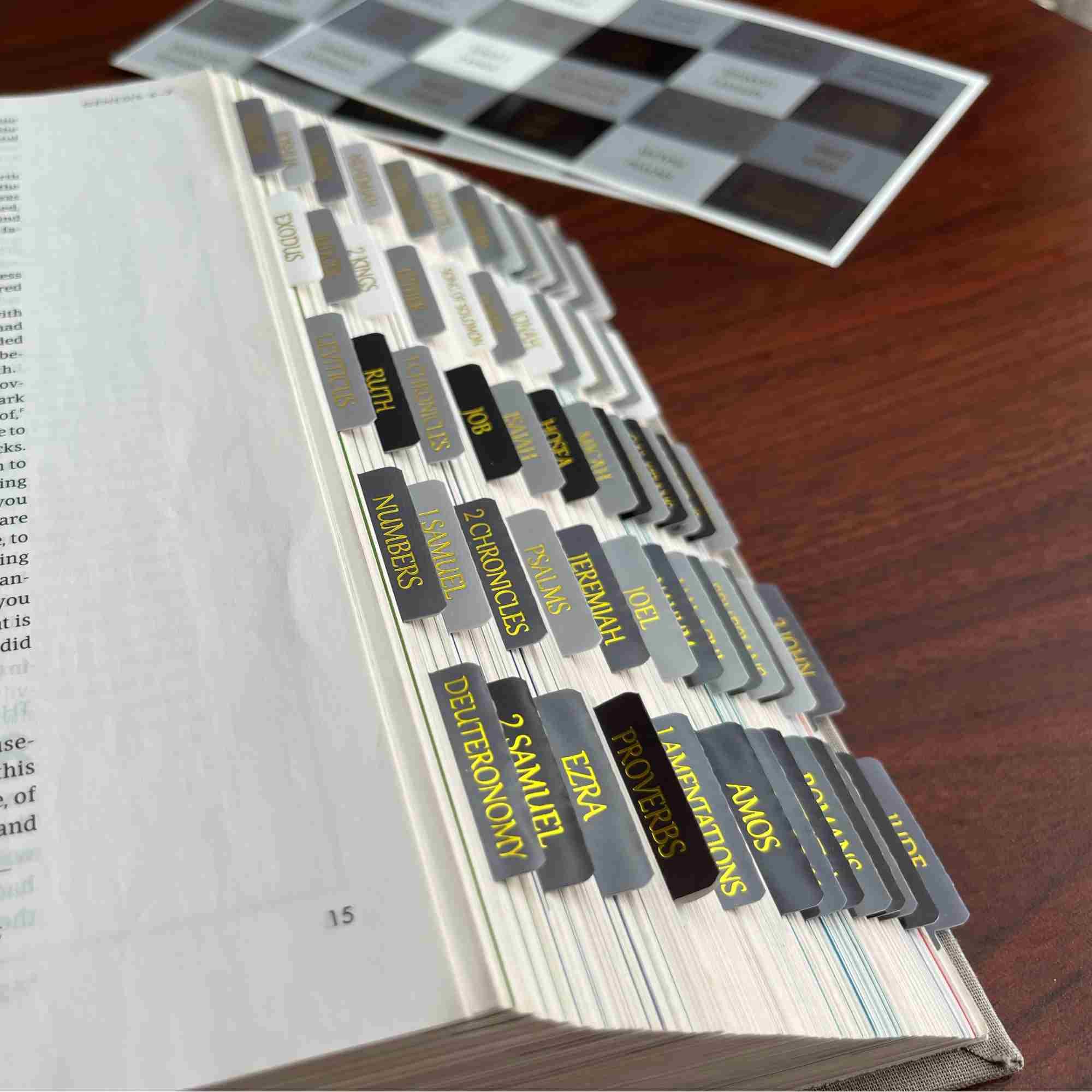 Reposition Large Text Bible Tabs, Bible Stickers for Women and Men ...