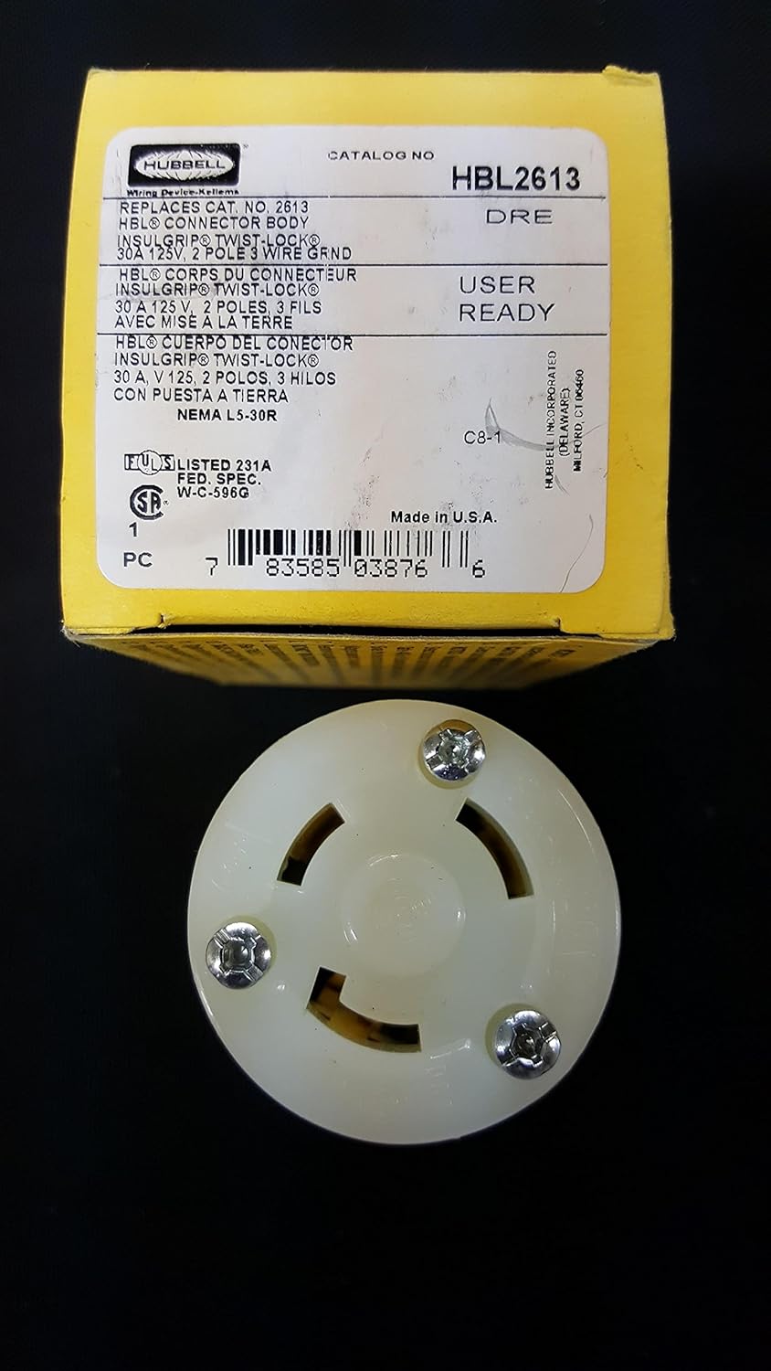 Hubbell HBL2613 Locking Devices, TwistLock, Industrial Grade, Female ...