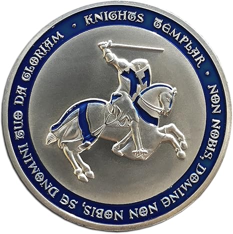 Templar Perfect Silver Color Coin Knight Religious Collectible ...