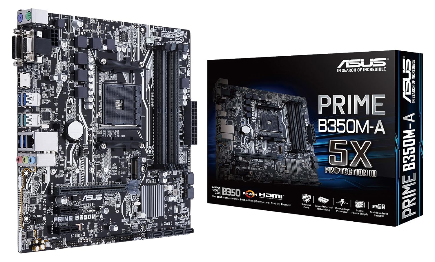Asus Prime B350M-A Zócalo AM4 AMD B350 Micro ATX - Placa Base (DDR4 ...