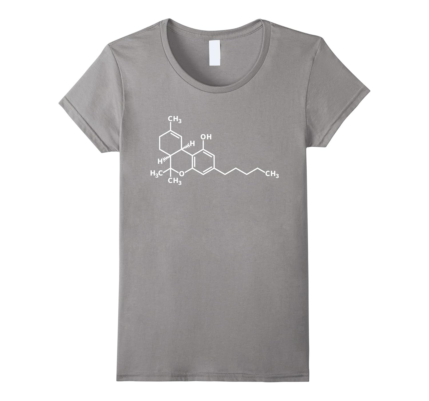 Light Color T-Shirt – THC Molecule Chemistry Formula T-Shirt-4LVS ...