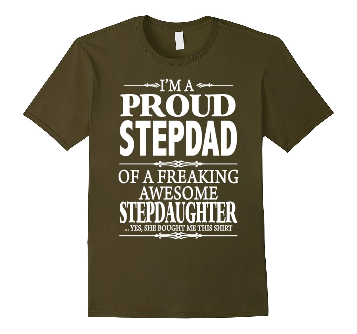 Proud Stepdad T Shirt, Awesome Stepdaughter T Shirt-CL – Colamaga