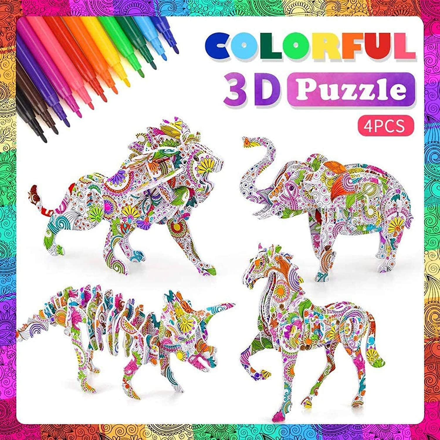3D Puzzle Caft Kits for Kids – Craft Arts/Gifts for Kids Age 7 8 9 10 ...