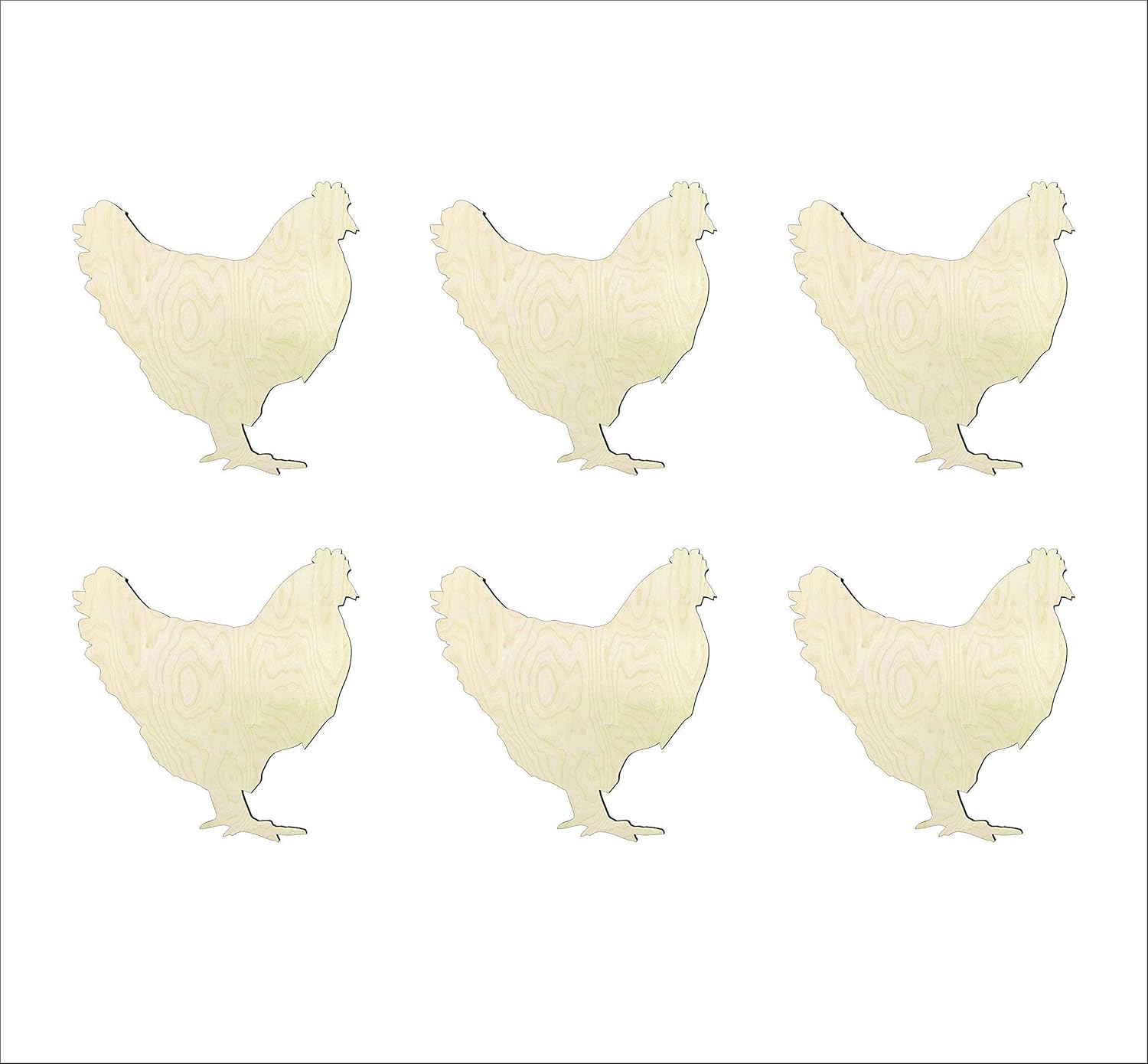 Amazon.com: DIY 3 inch cutout Chicken, Chicken wood cutout, Chicken ...