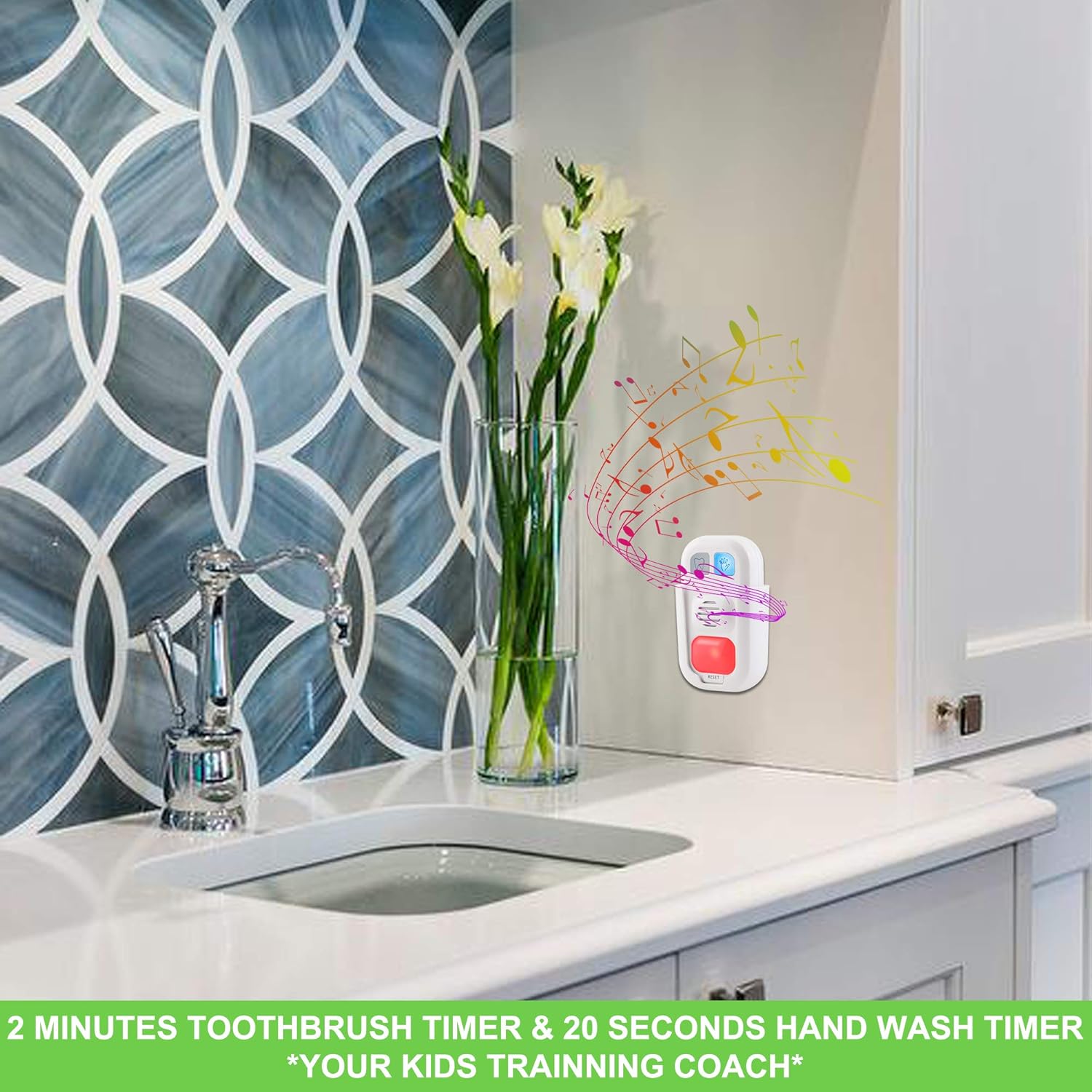 BIGLIGHT Tooth Brushing Timer 2 Minute Washing Hands Timer 20 Seconds ...