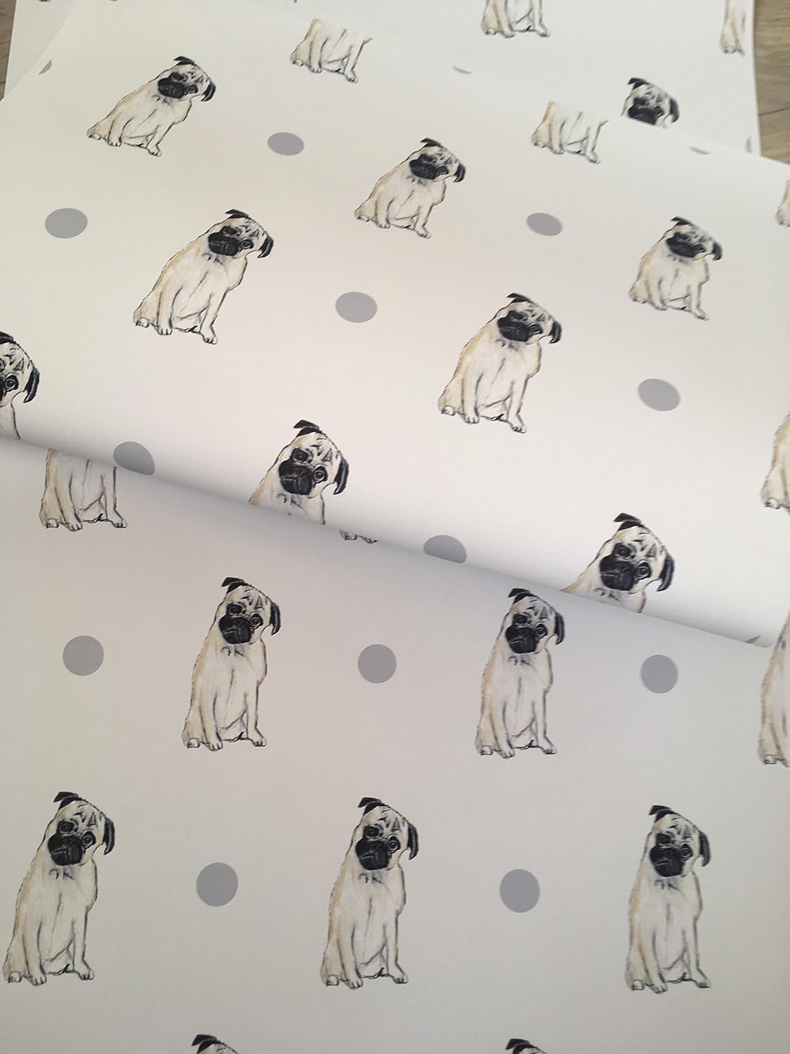 Pug,Wrapping Paper,Gift wrap,for Pug Lovers, for Smaller Gifts, Read ...