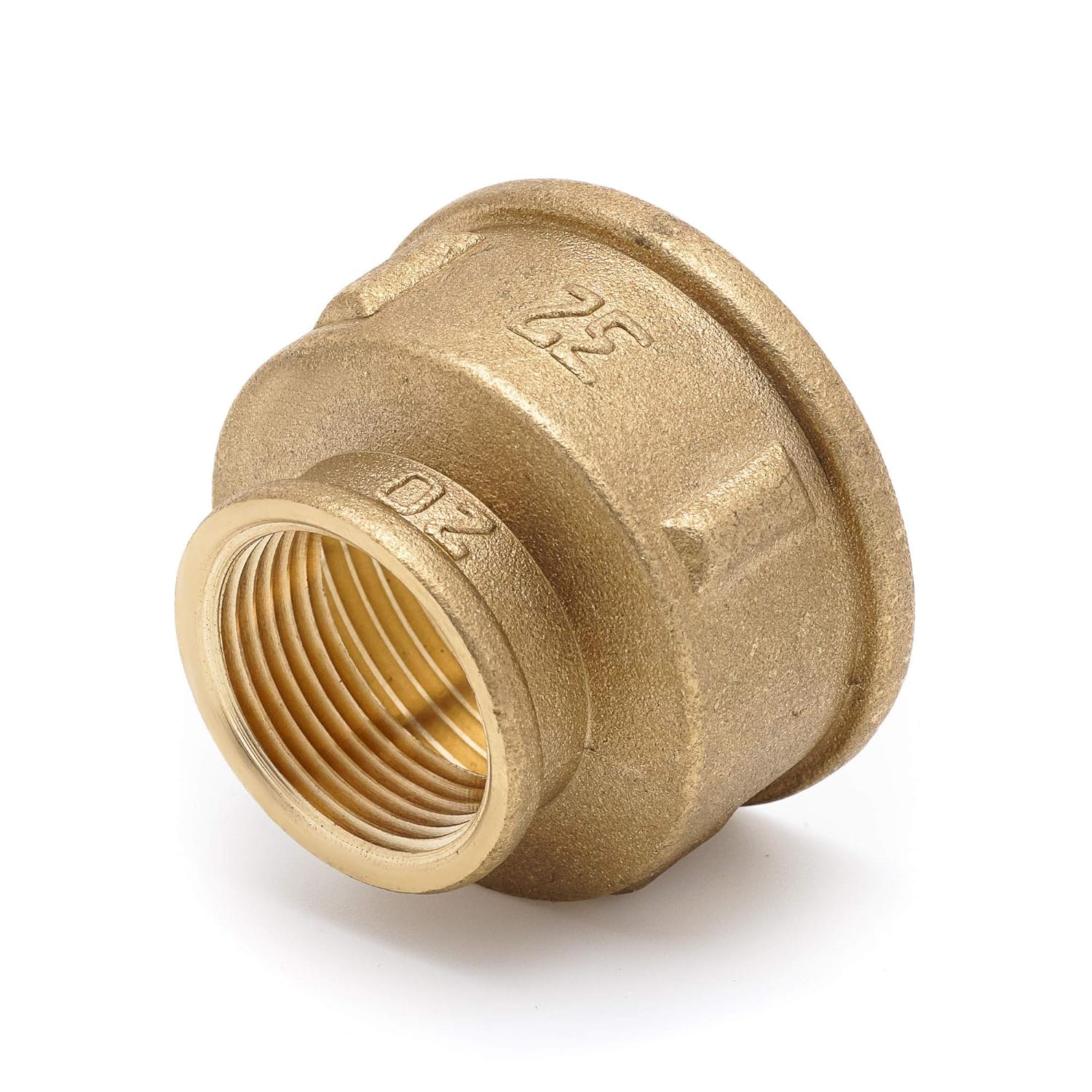 Brass Reducing Coupling 3/4" Female x 1 ¼” Female - Brass Coupling 0 ...