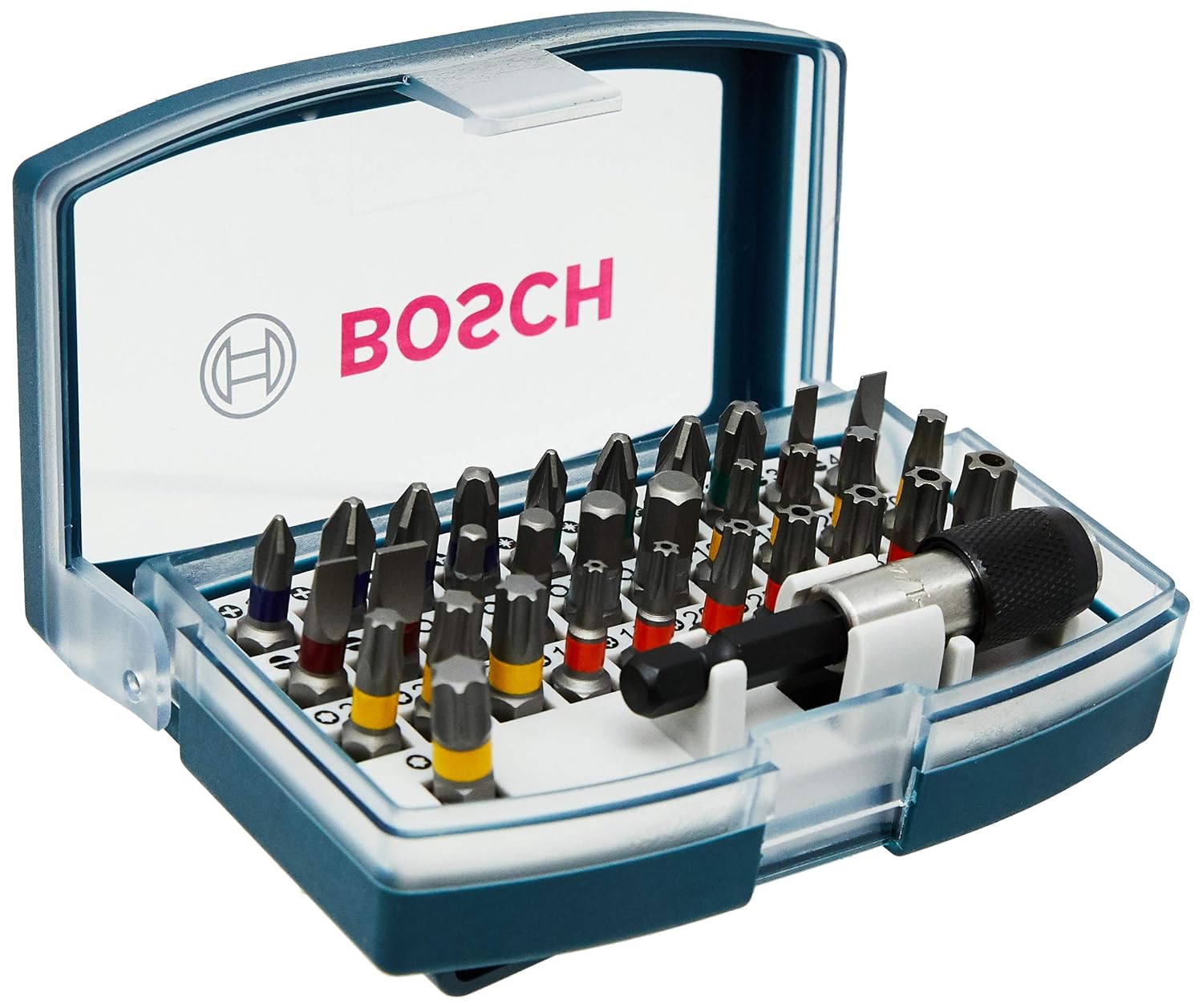 Bosch 2607017359 Schrauberbit-Set mit Gürtelclip 32-teilig: Amazon.de ...