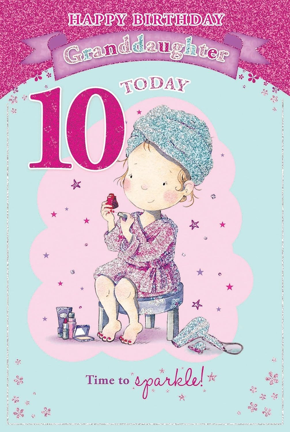 GRANDDAUGHTER 10th BIRTHDAY CARD AGE 10 MAKEUP DESIGN QUALITY CARD GRANDDAUGHTER 10th BIRTHDAY CARD AGE 10 MAKEUP DESIGN QUALITY CARD