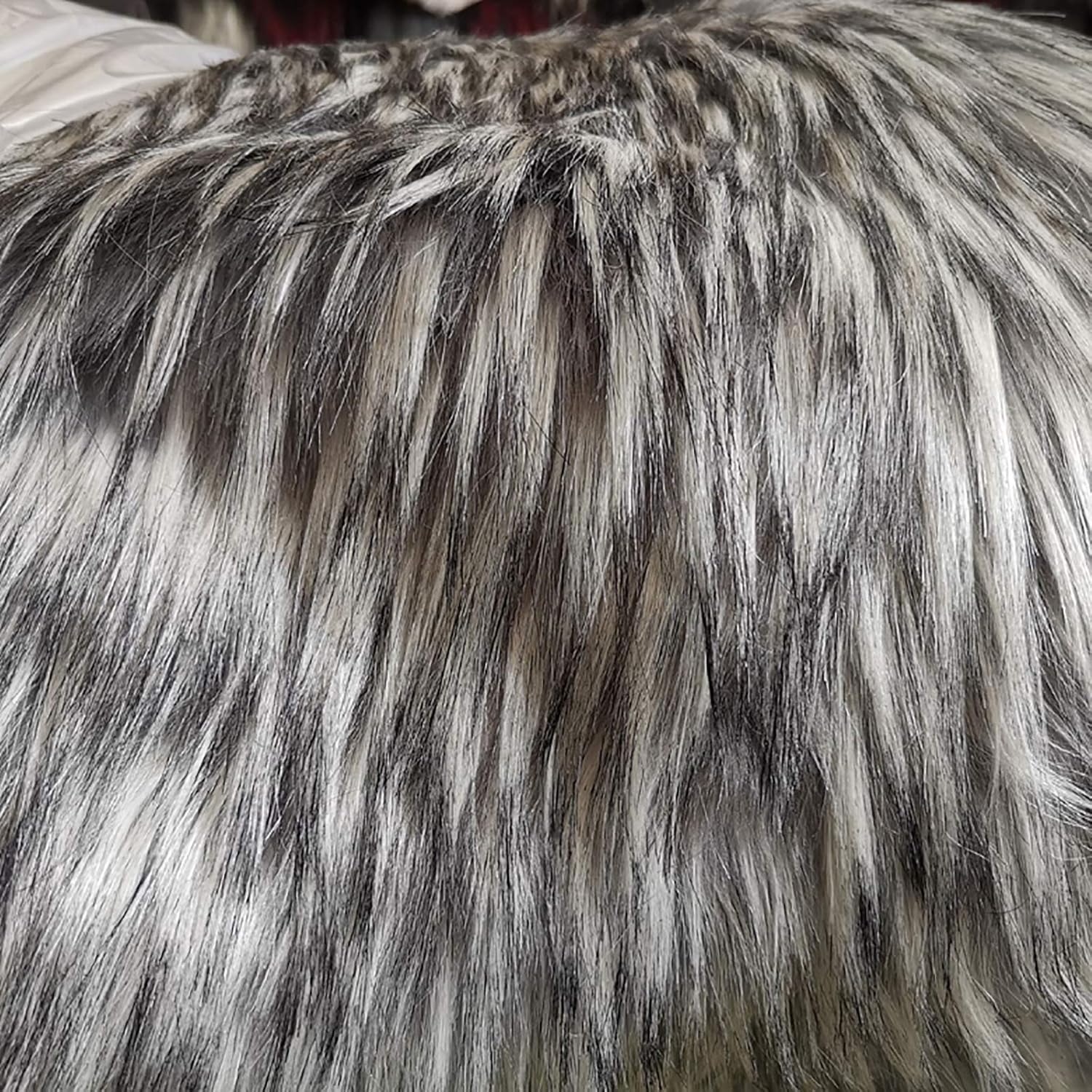 Luxury Faux Fur Raccoon Fabric Tip Dyed for DIY Craft,Soft Fluffy Long ...