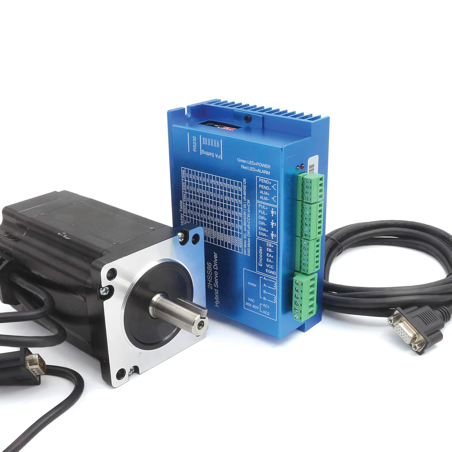 8N.m Nema34 Closed Loop Stepper Motor Controller Servo Motor HSS86 Servo Driver Controller ...