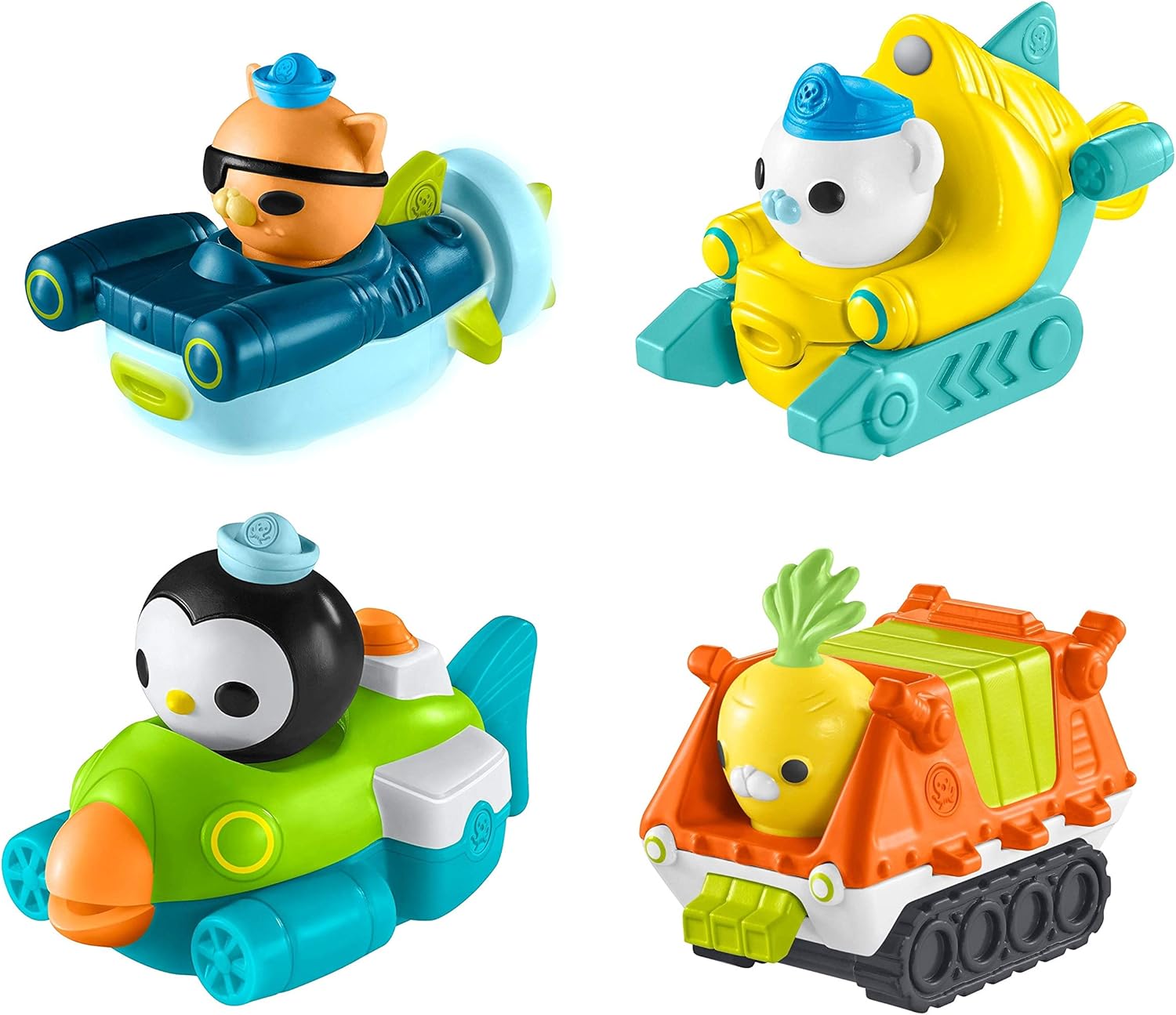 GUP-P GUP-Q GUP-U & Gup-T Set 1 Octonauts Fisher Price Gup Speeders 4 ...