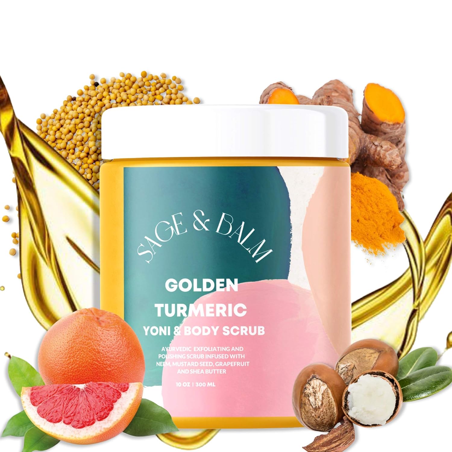 Save on Organic Golden Turmeric Yoni + Body Scrub, Brighte...Organic ...