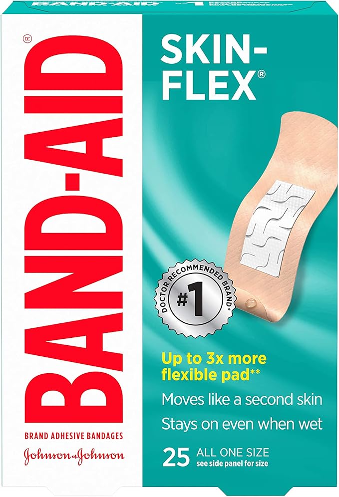 Band-Aid Adhesive Bandages for Cuts and Scrapes, Skin-Flex, All One ...