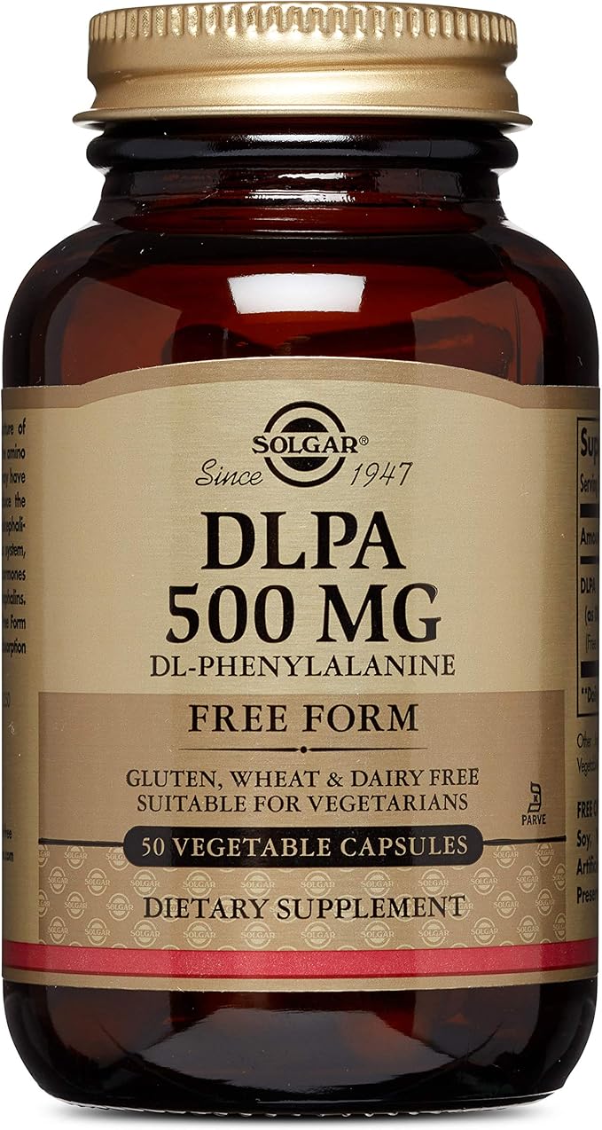 Solgar DLPA 500 mg (DL-Phenylalanine) Vegetable Capsules - Pack of 50 ...