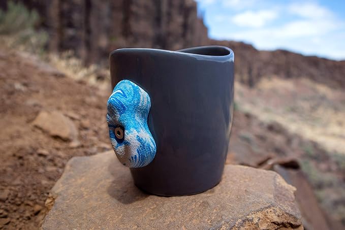 Amazon.com: Sketchy Crimp Mug Rock Climbing Mug (White, Blue): Kitchen ...