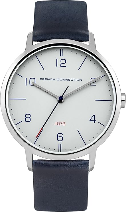 French Connection Men's Quartz Watch with Grey Dial Analogue Display ...