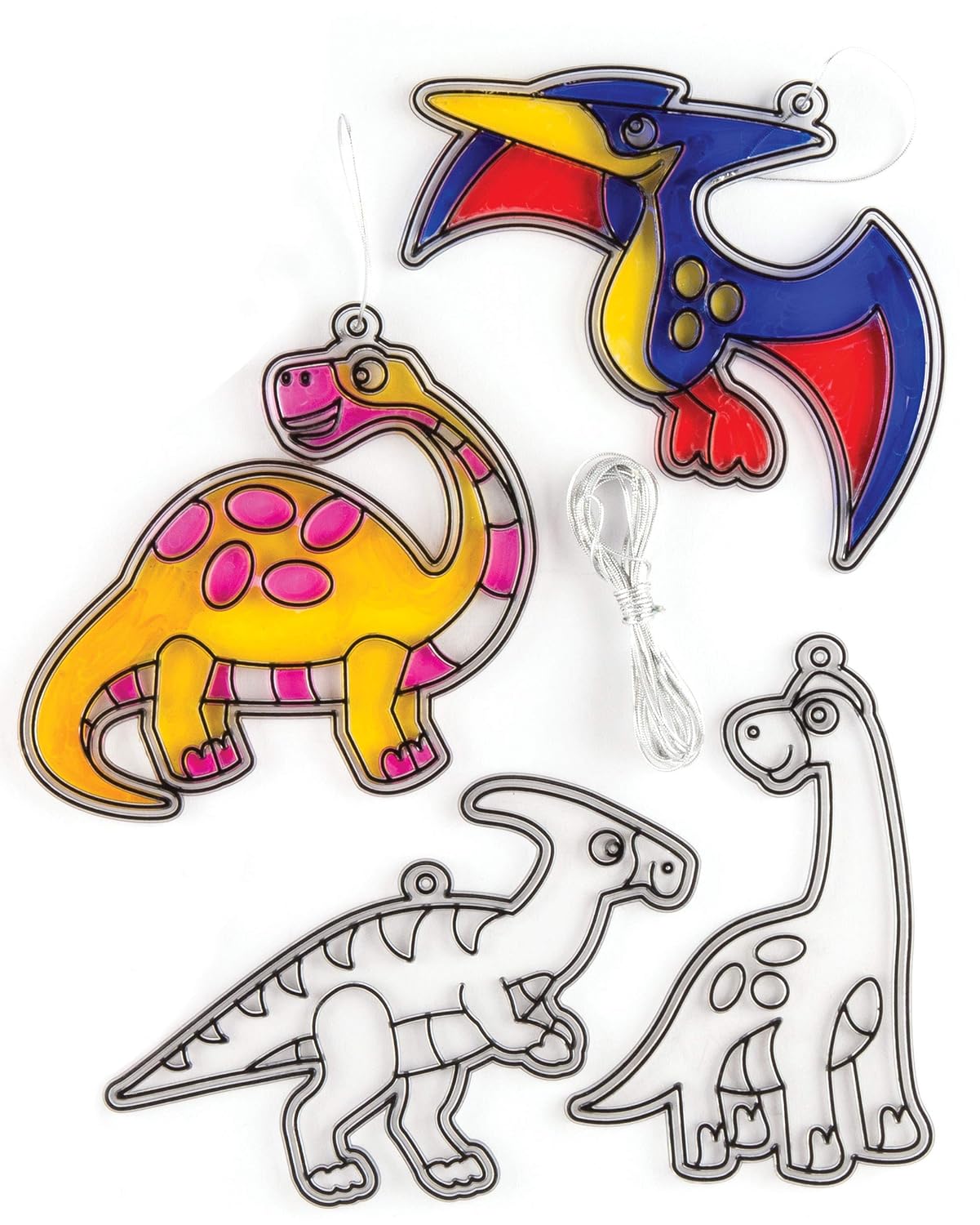 Dinosaur Suncatcher Decorations (Pack of 8) - BigaMart