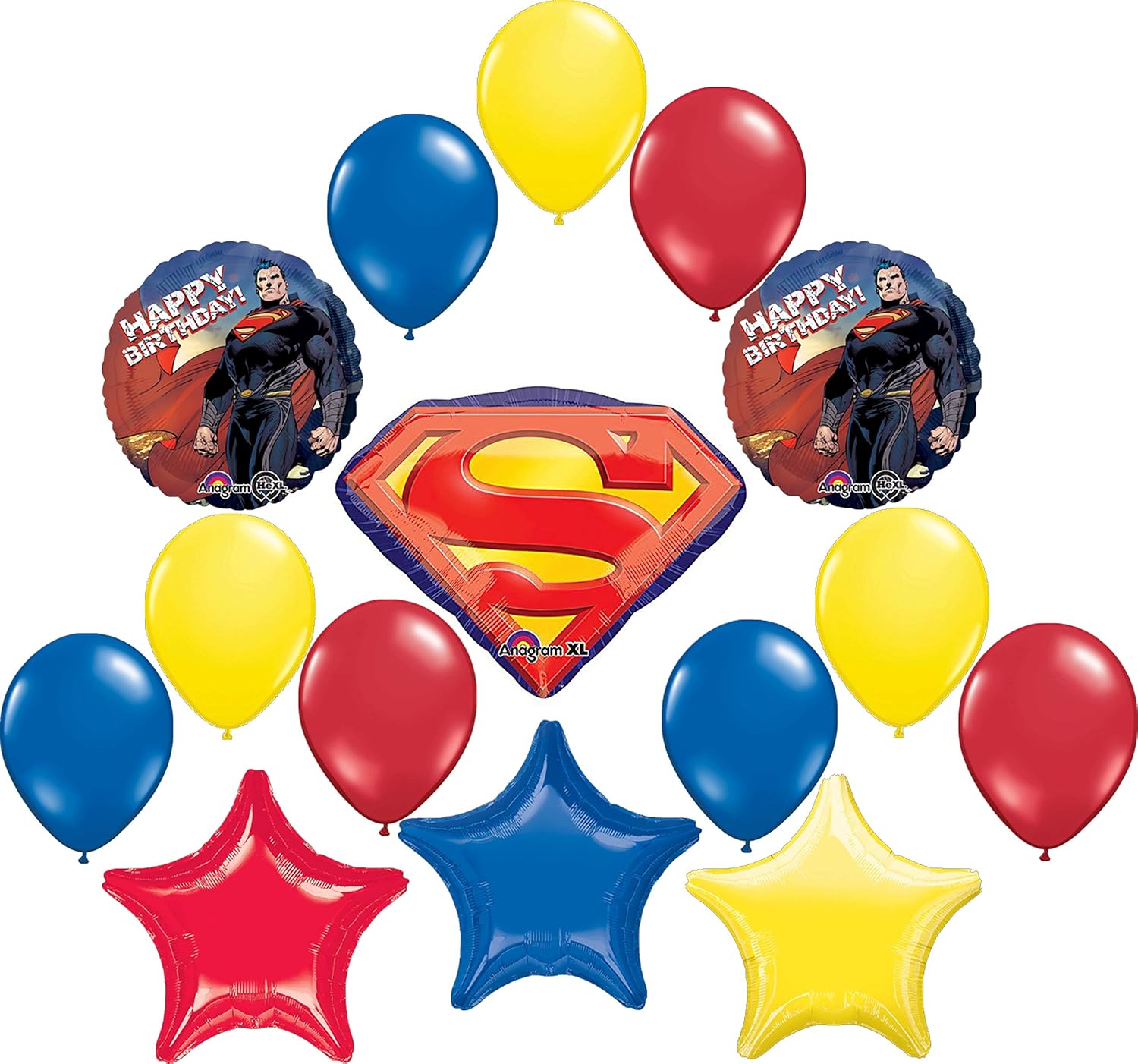 Amazon.com: Anagram New Superman Man of Steel Super Hero Happy Birthday ...