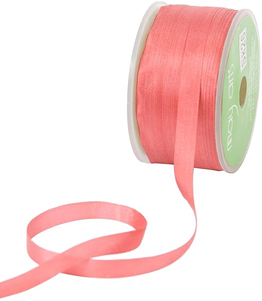 Amazon.com: May Arts 1/4-Inch Wide Ribbon, Rose Silk Ribbon