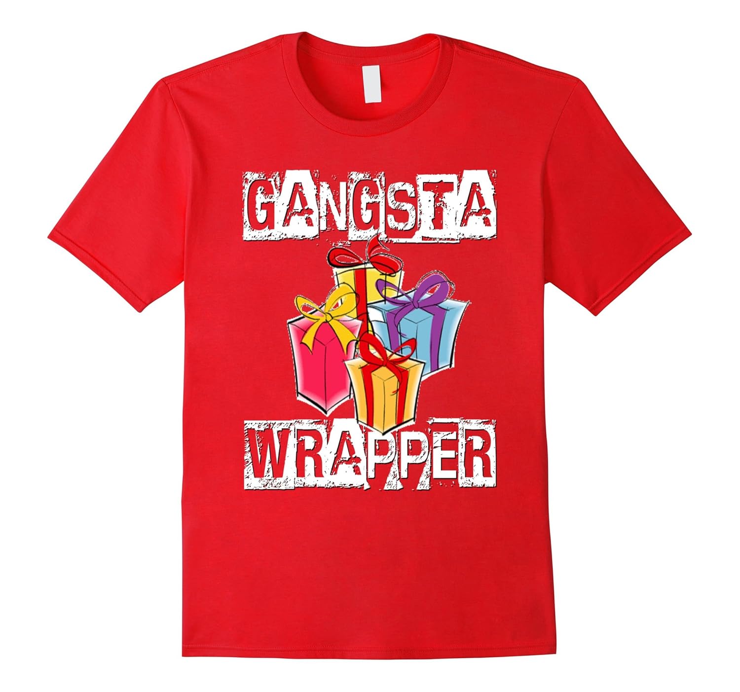Gangsta Wrapper Funny Christmas Presents Shirt Mom Dad