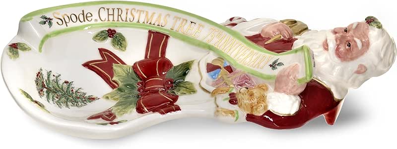Amazon.com: Spode Christmas Tree Sculptural Santa Spoon Rest: Kitchen ...