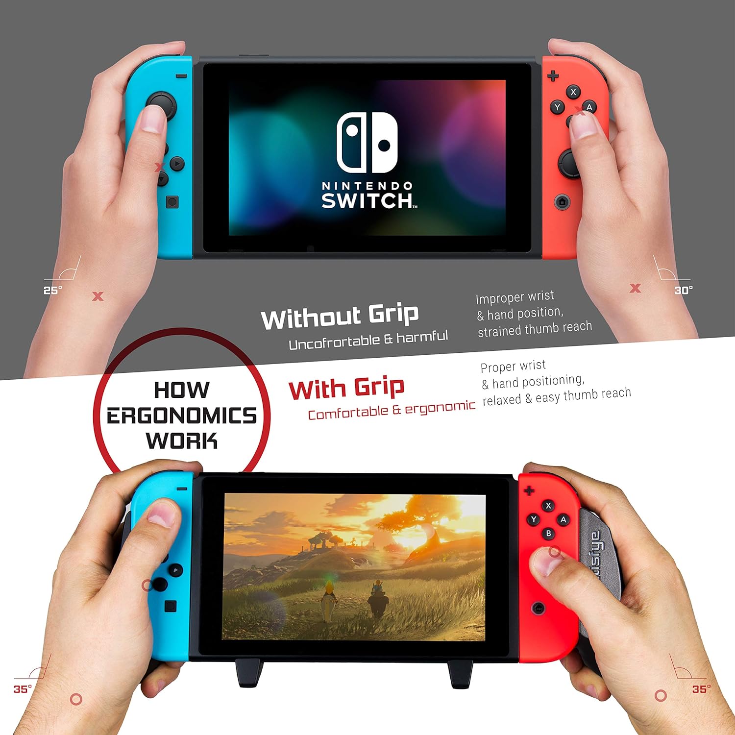 Comfortable & Ergonomic Switch Grip – NSGadget