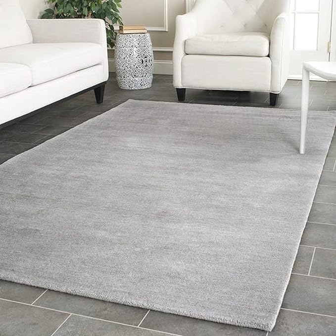 Buy ZOHAN RUGS Traditional Solid Plain Handmade Hand Tufted Wool Carpet ...