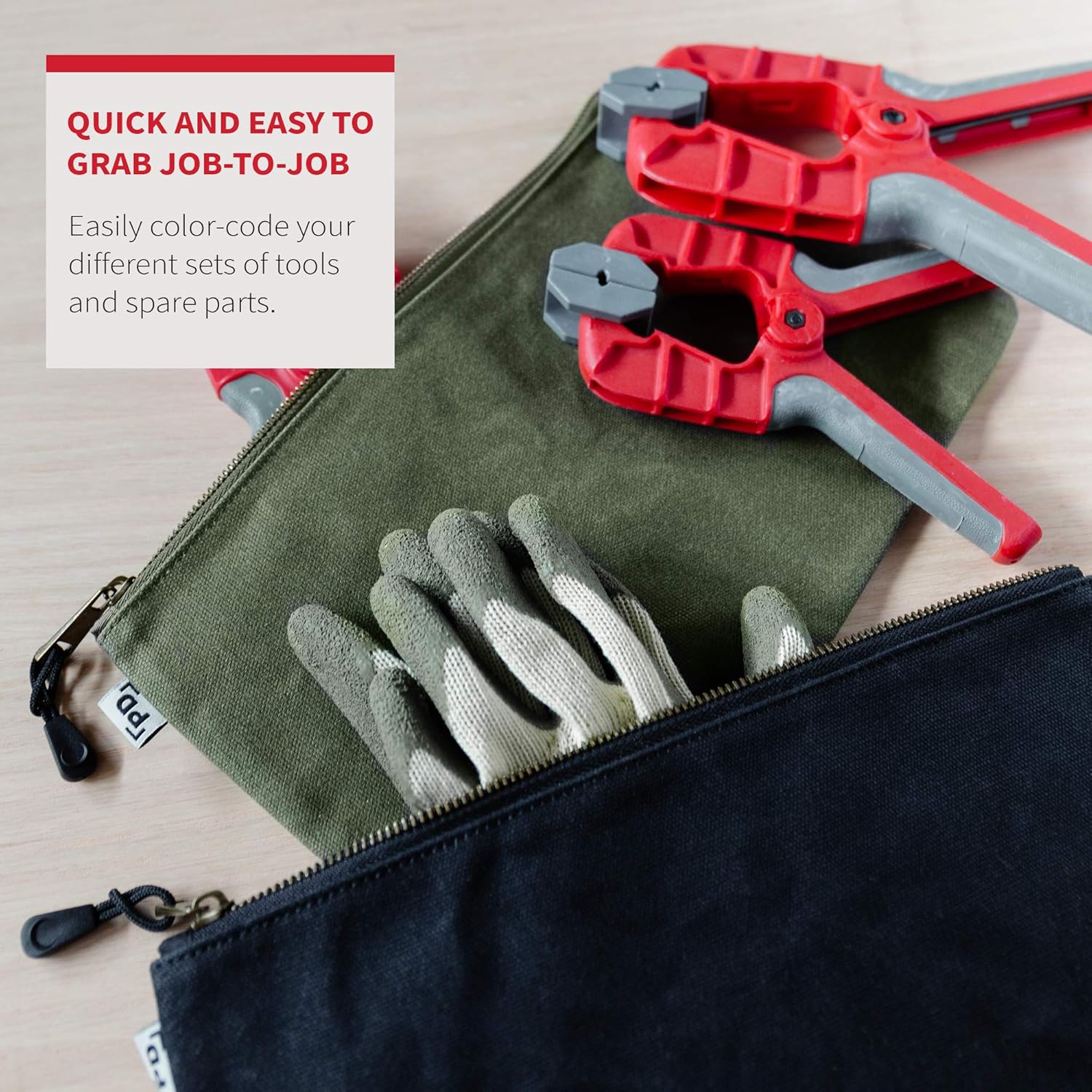 Precision Defined Heavy Duty Waxed Canvas Tool Bags with Zipper ...
