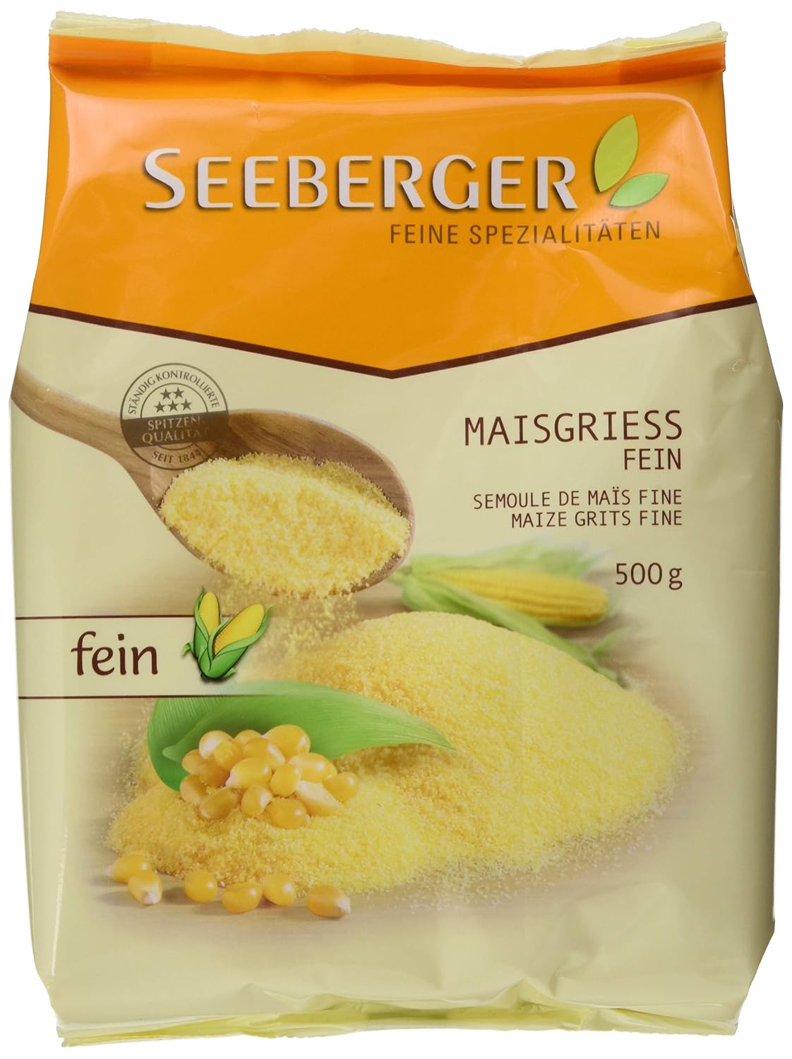 Seeberger Maisgrieß fein (Polenta), 9er Pack (9 x 500 g Packung ...